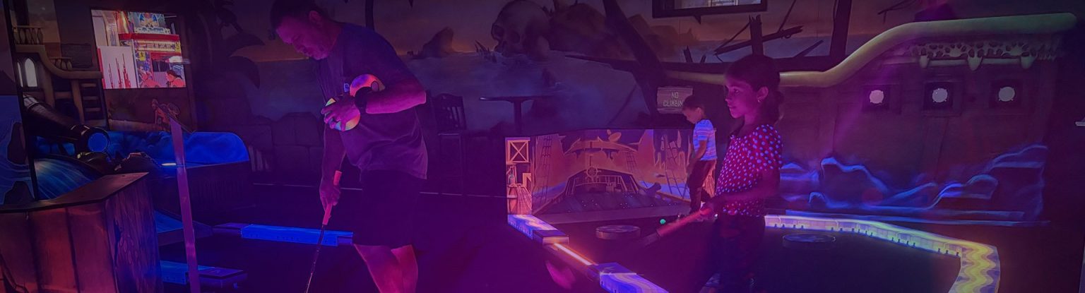 Indoor Cosmic Mini Golf | Airway Fun Center
